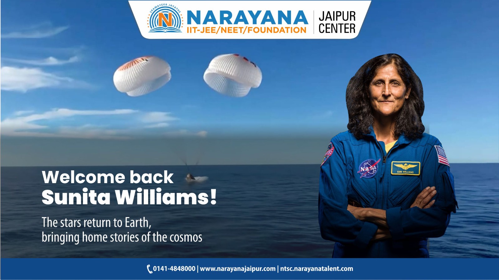 Sunita Williams Returns: A Journey Beyond the Stars - Narayana NAX