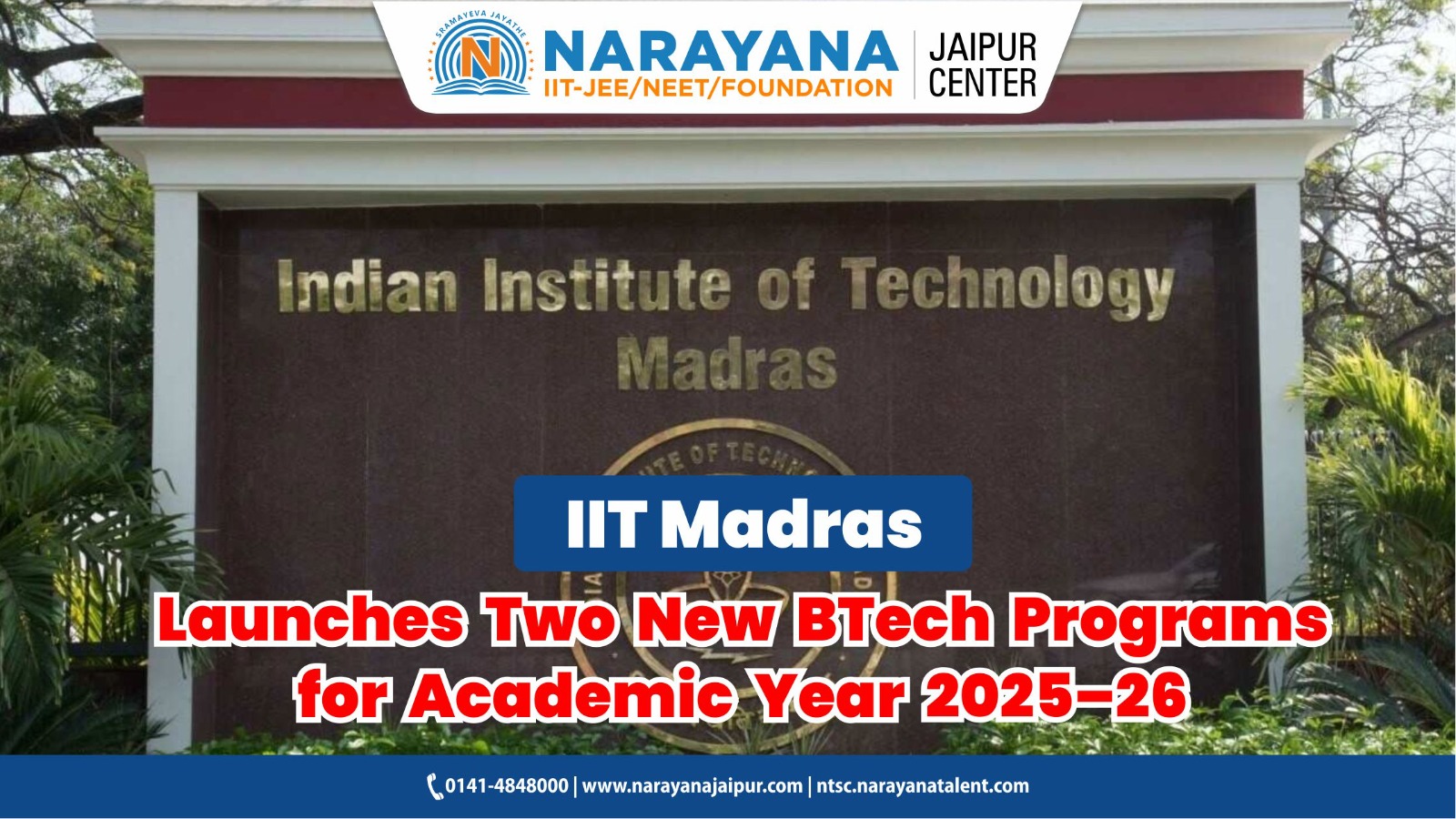IIT Madras Launches Two New BTech Programs for Academic Year 2025–26 ...