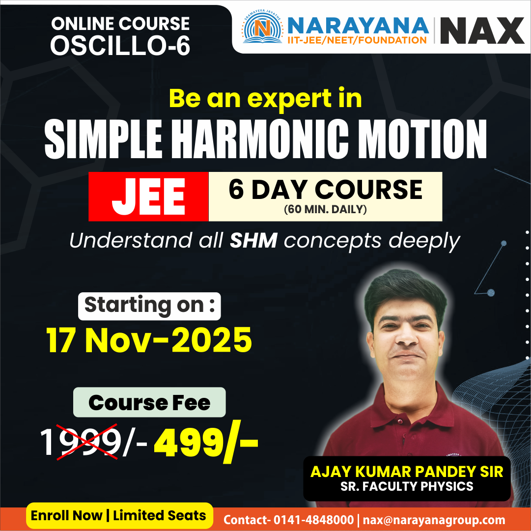 OSCILLO-6 - SHM for JEE (MTIND) - Narayana NAX